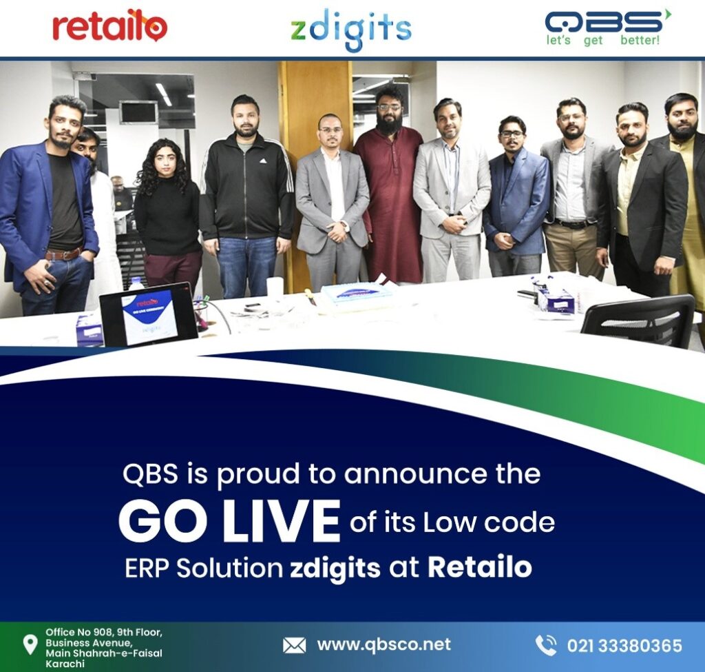 Retailo Go-Live for zdigits - QBS Co